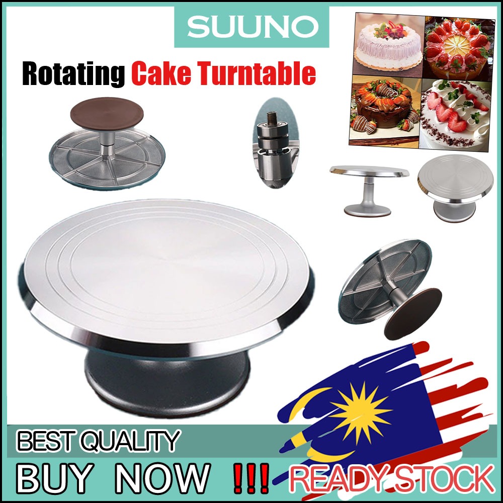 Rotating Cake Turntable Aluminum Alloy Revolving Cake Stand for Cake ...