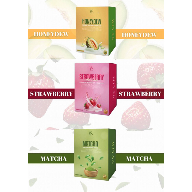 VSLIM NEW FLAVOUR MINUMAN KURUS PERISA MATCHA STRAWBERRY HONEYDEW BY ...
