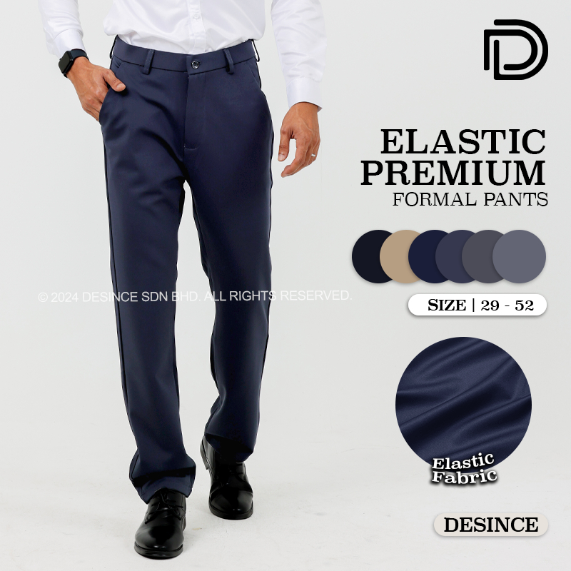 🇲🇾 DESINCE Formal Long Pants Smart Men Business Trousers Casual Pant ...