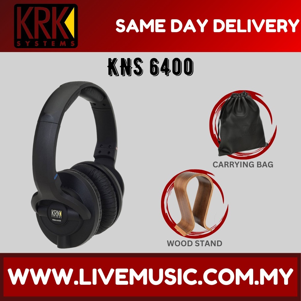 KRK KNS-8400 KNS-6400 Studio Monitor Headphones With Headphone Stand (KNS8400 / KNS 8400 ...