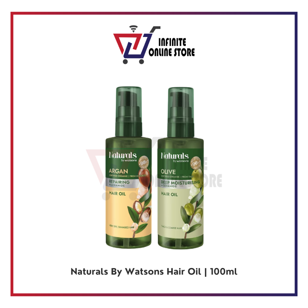 NATURALS BY WATSONS Hair Oil (100ml) (Argan / Olive) | Shopee Malaysia