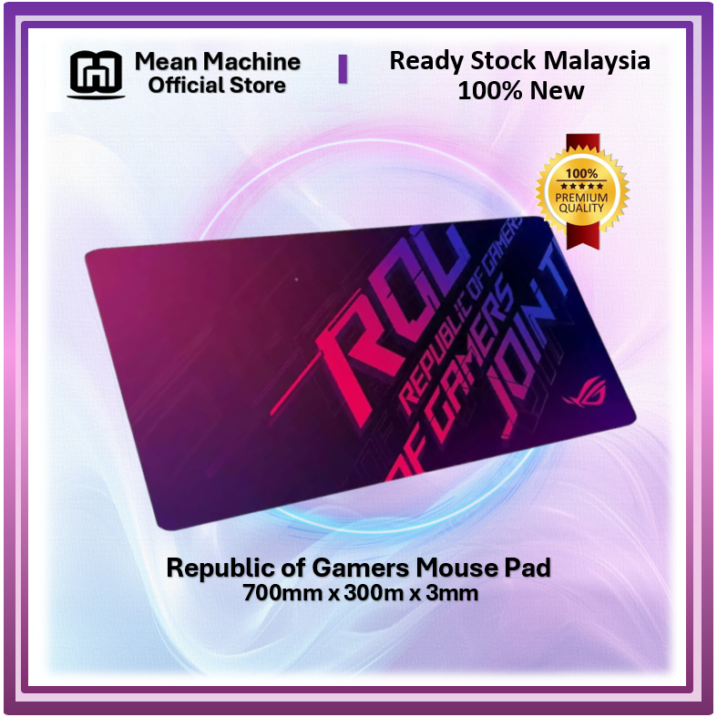 ASUS ROG REPUBLIC GAMERS Gaming Fabric Waterproof Mousepad Mousemat ...