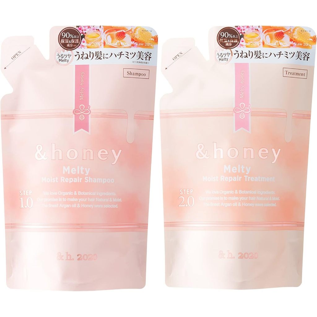 Direct from Japan &honey Melty Moist Repair Shampoo Treatment Refill Pair Set | Shampoo 350ml ...