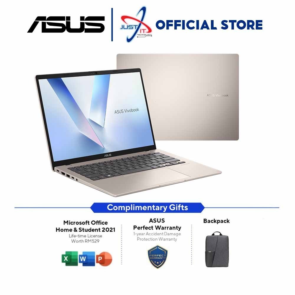 ASUS VIVOBOOK 14 A1407Q-ALY078WS 14" LAPTOP ( SNAPDRAGON X1-26-100 16GDDR5X 1TB / 14" WUXGA ...