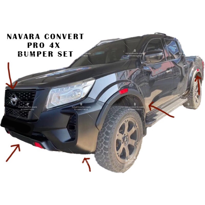 Nissan navara Np300 convert to navara pro 4x 2023 navara bumper grill ...