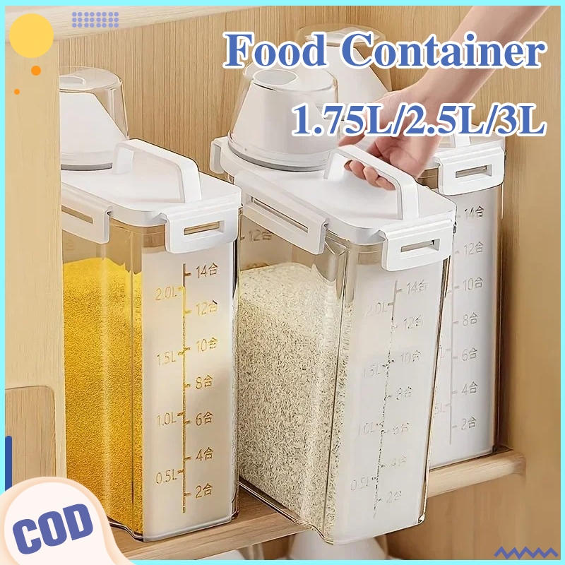 Cereal Containers Dispenser Rice Airtight Storage Container Laundry ...