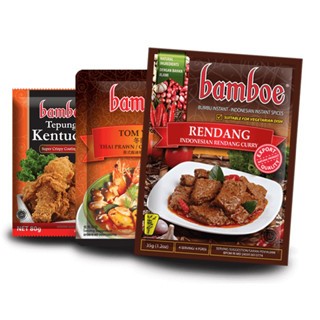 BUMBU INSTAN KHAS MASAKAN INDONESIA CAP BAMBOE RENDANG/RAWON/SOTO AYAM ...