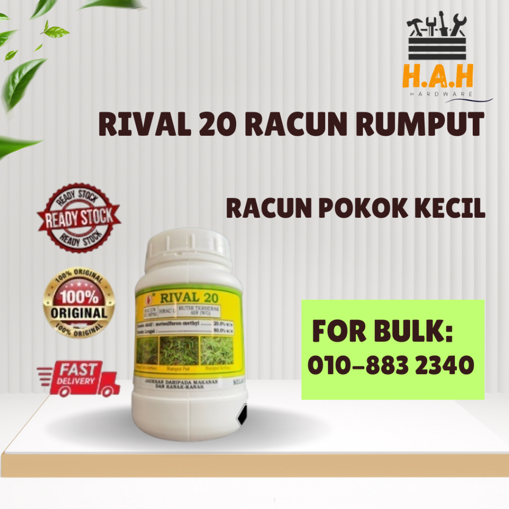 Rival 20 Racun Rumput/ Metsulfuron methyl/ Herbicide/ 杀草剂/ Racun pokok ...