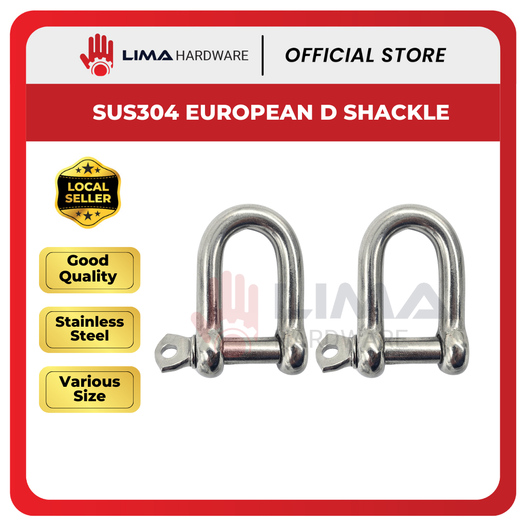 SUS304 EUROPEAN D SHACKLE - (PART 1) | Shopee Malaysia