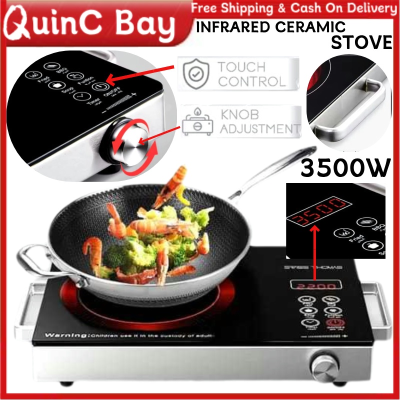 Sesuai Semua Periuk HOT POT 3500W Infrared Electric Induction Ceramic ...
