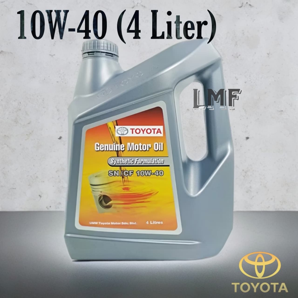Toyota 10W40 (4 Liter) SN/CF Semi Synthetic Engine Oil - Yaris, Camry ...