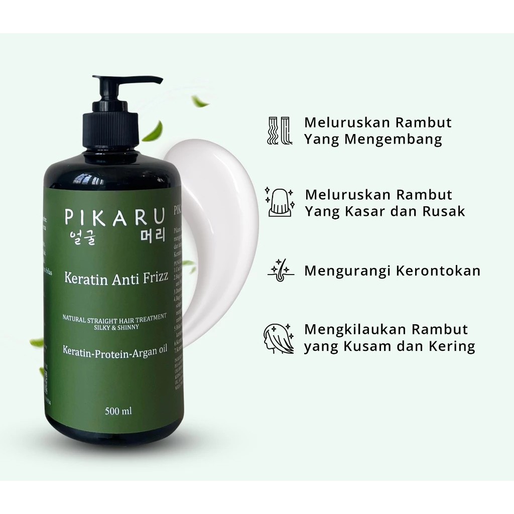 Pikaru Keratin Treatment Anti Frizz 500 Ml - Meluruskan Rambut Pria ...