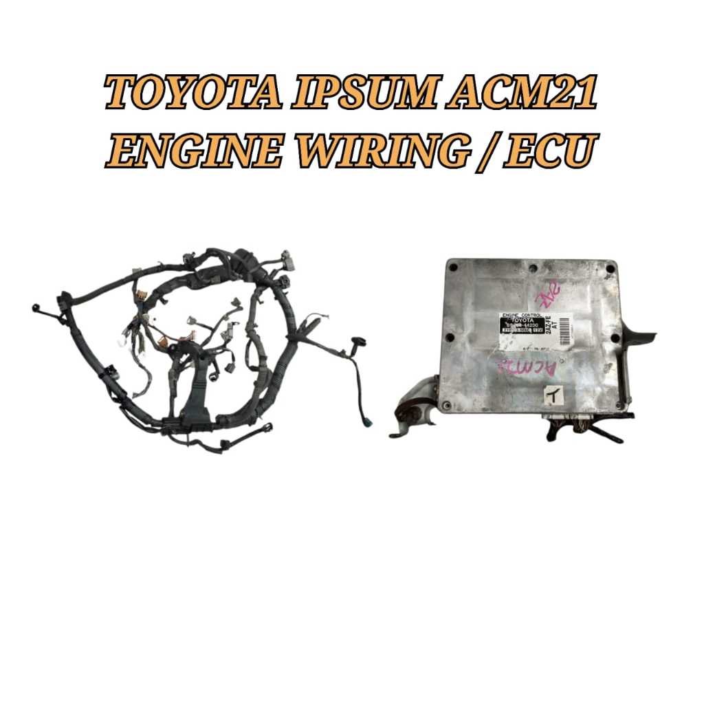 2AZ Engine Wiring / ECU Engine Toyota Ipsum ACM21 01-10 2AZ ECU Engine ...