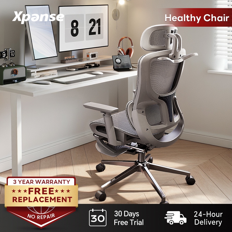 Xpanse LS918 145° Lean Ergonomic Office Gaming Mesh Chair With 2D Curved Headrest | Shopee Malaysia