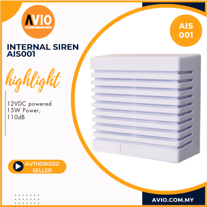 Wired Burglar Alarm Internal Siren 12V DC Powered 15 Watt 110dB Sound ...