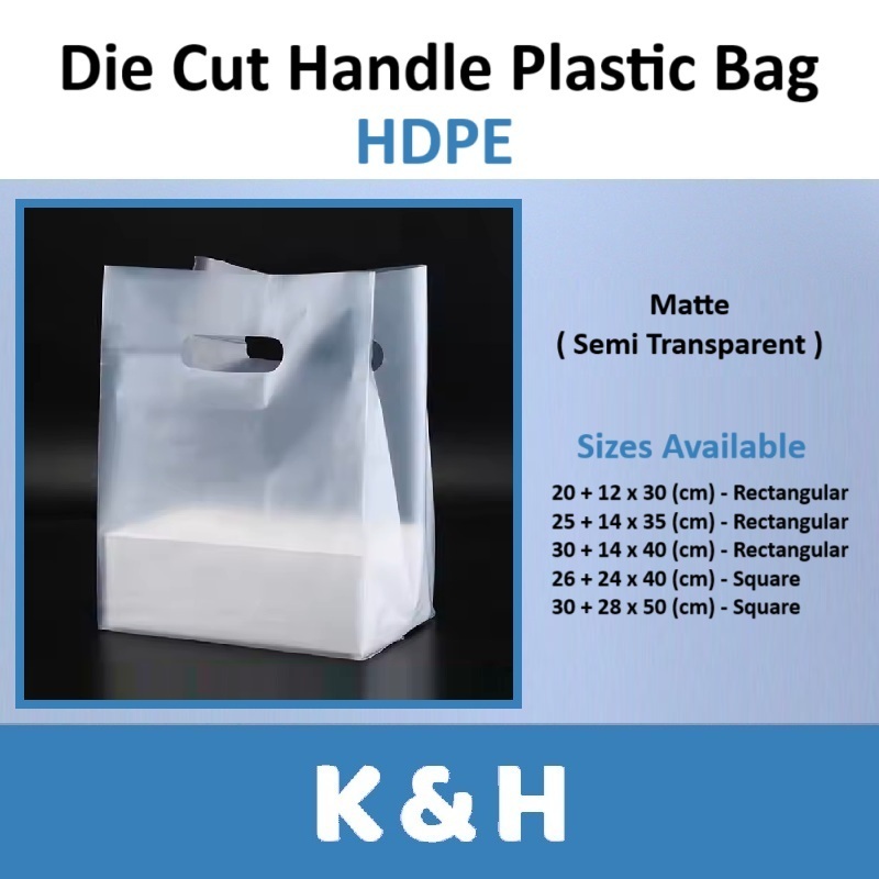 Beg Plastik [50pcs +/-] Plastic Handle Bag/ Plastic Punch Hole Bag ...