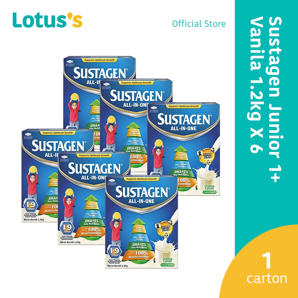 Sustagen Junior 1+ Vanila 1.2kg X 6 (carton) | Shopee Malaysia