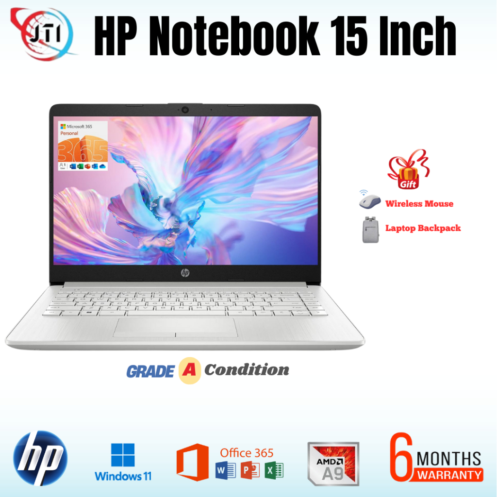 HP Notebook 15" | AMD A9 Processor | 16GB RAM /512GB SSD | Original ...