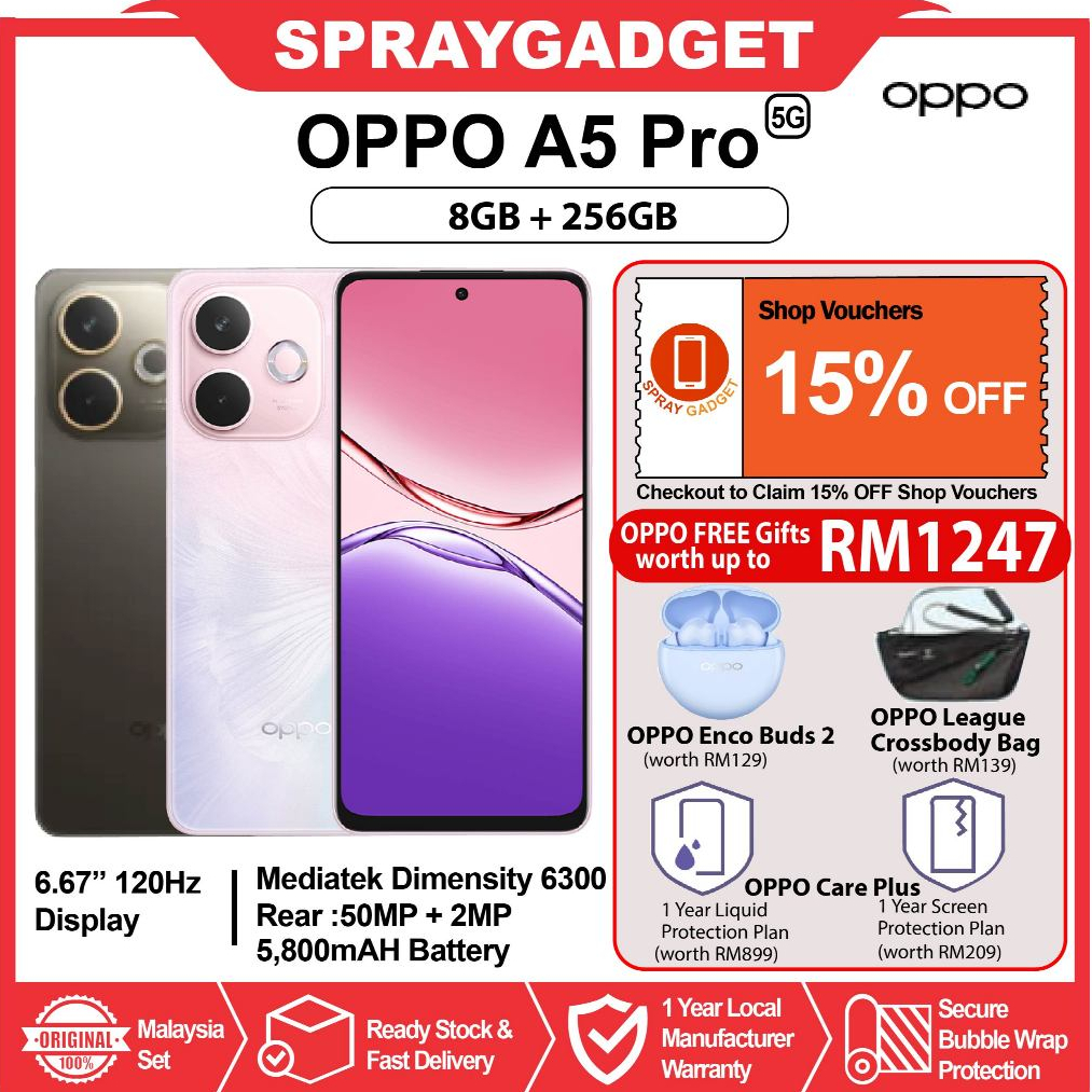 [PROMO] OPPO A5 Pro 5G/4G (8GB+256GB) IP66, IP68, IP69 Water and Dust Resistance | Military ...