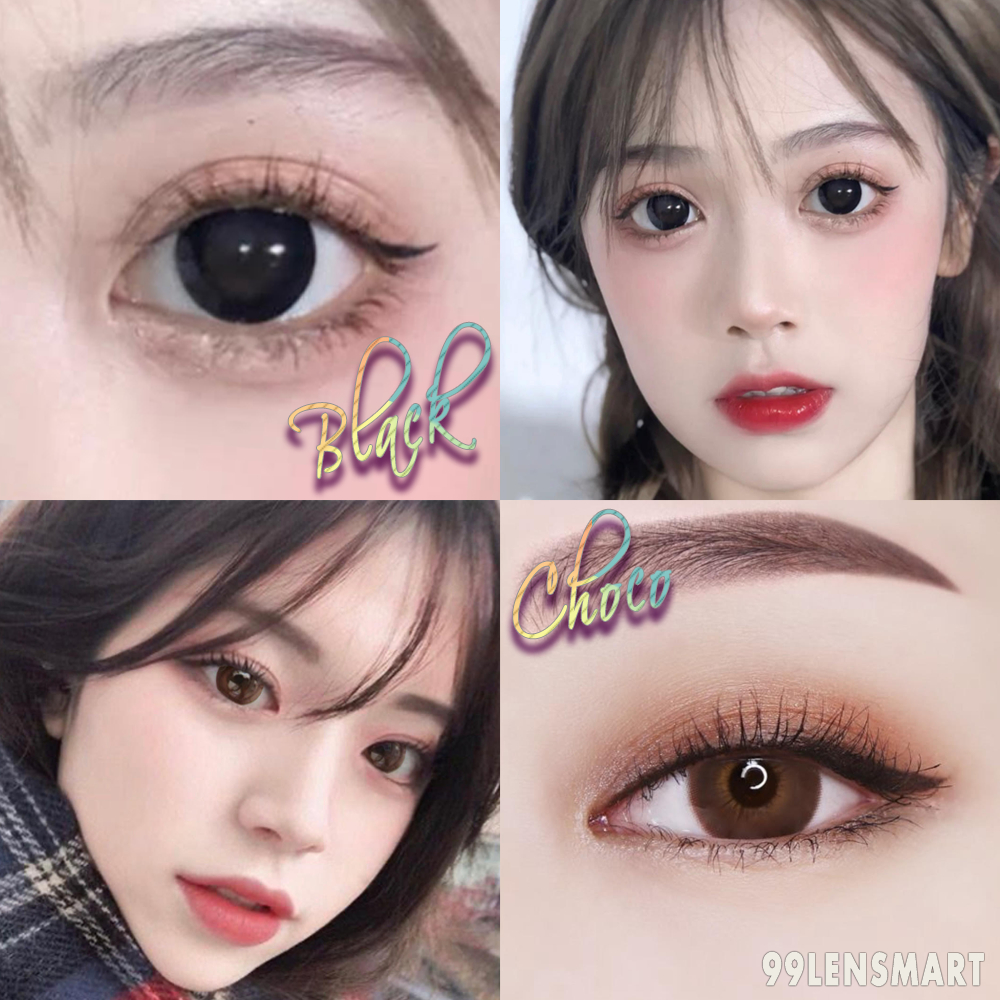 16MM/20MM Prince Black Korean Color Contact Lens choco Lens | Shopee ...