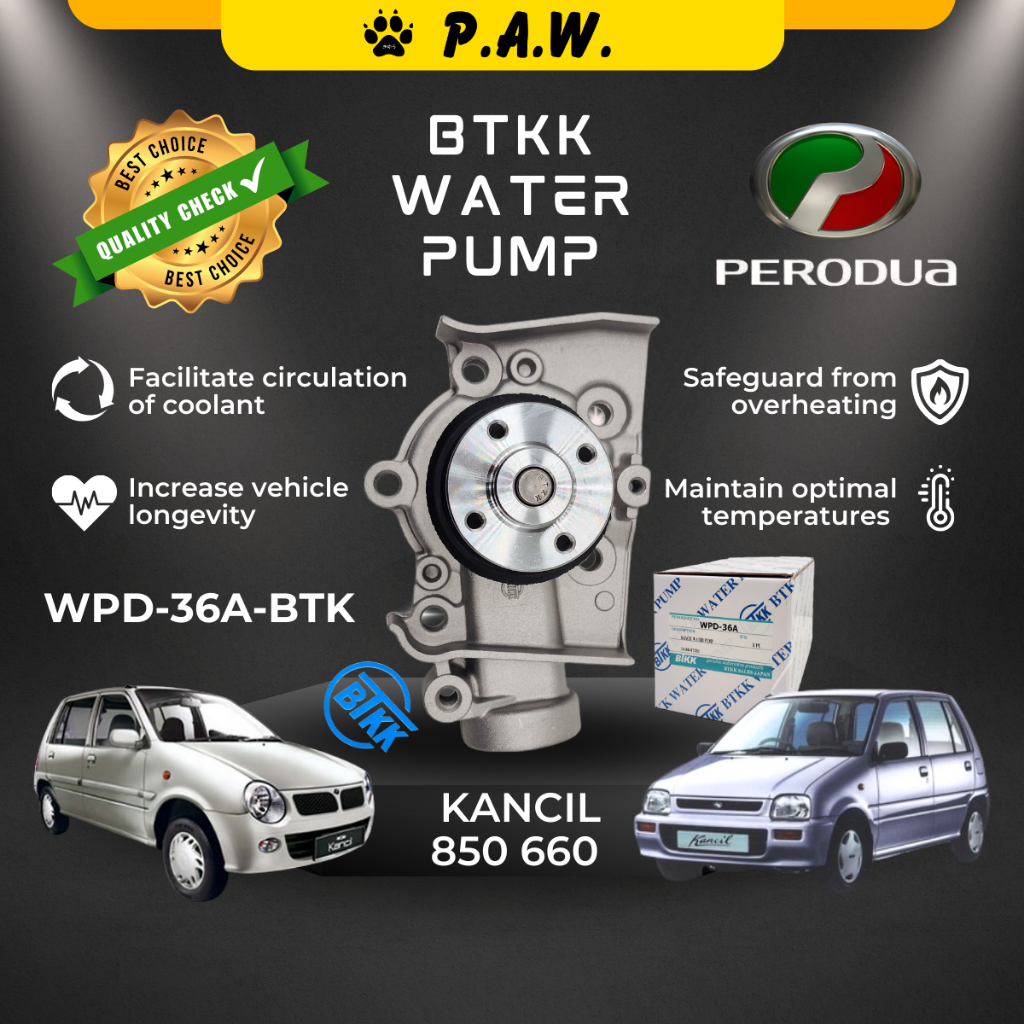 Perodua Kancil 660 850 BTKK Water Pump 36A 16100-87244 | Shopee Malaysia