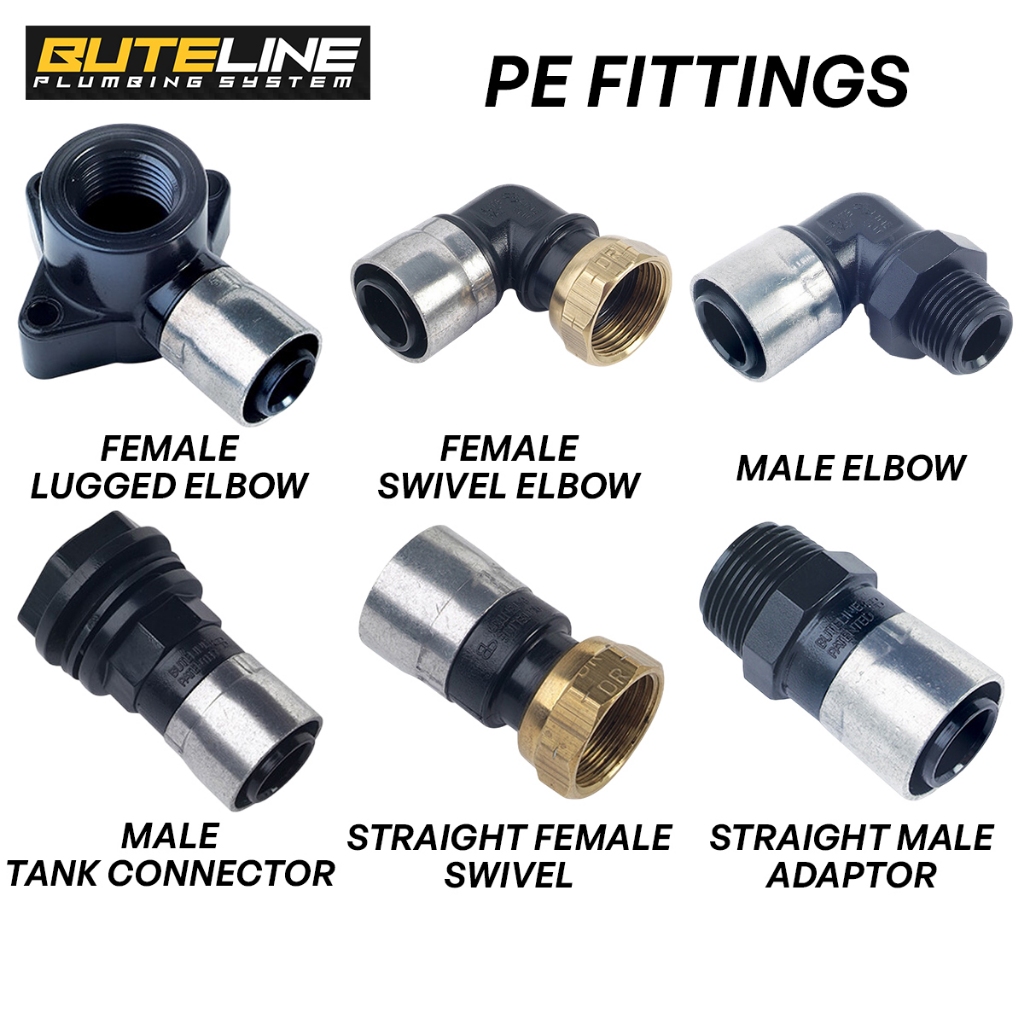 Buteline PE Fitting Lugged Swivel Male Elbow Tank Connector Female ...
