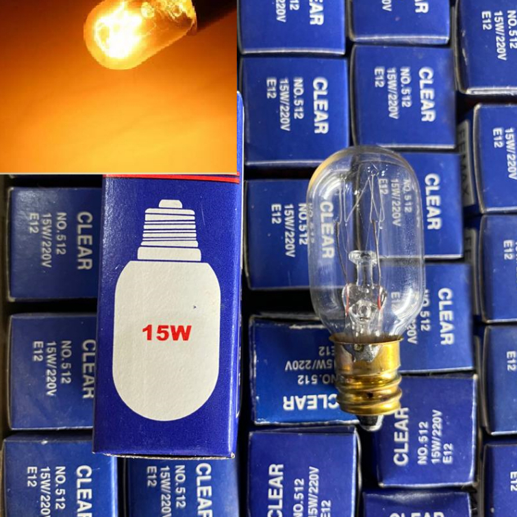 🔥READY STOCK🔥 THL 512 Tubular Clear Bulb 15W 220-240v /Fridge Bulb Salt ...