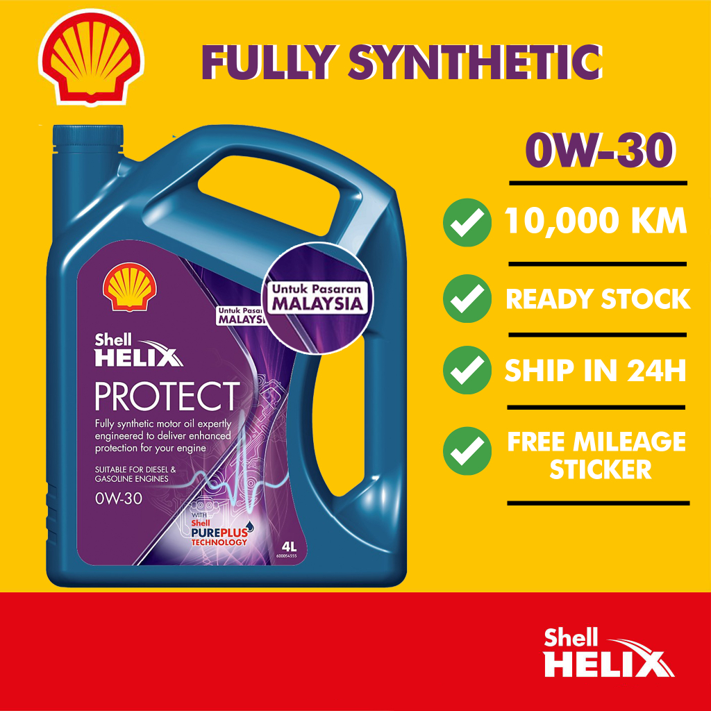 Shell Helix Protect 0W-30 Fully Synthetic Engine Oil (4L) | Shopee Malaysia