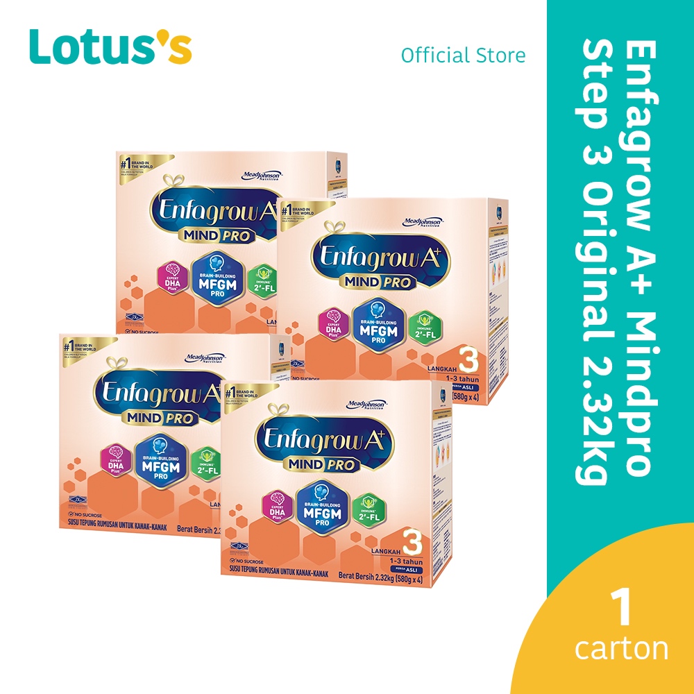 Enfagrow A+ Mindpro Step 3 Original (2.32kg X 4) | Shopee Malaysia