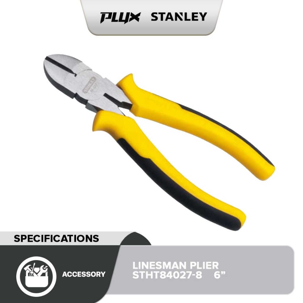 Stanley DynaGrip Diagonal Cutting Pliers (6”) STHT84027-8 | Shopee Malaysia