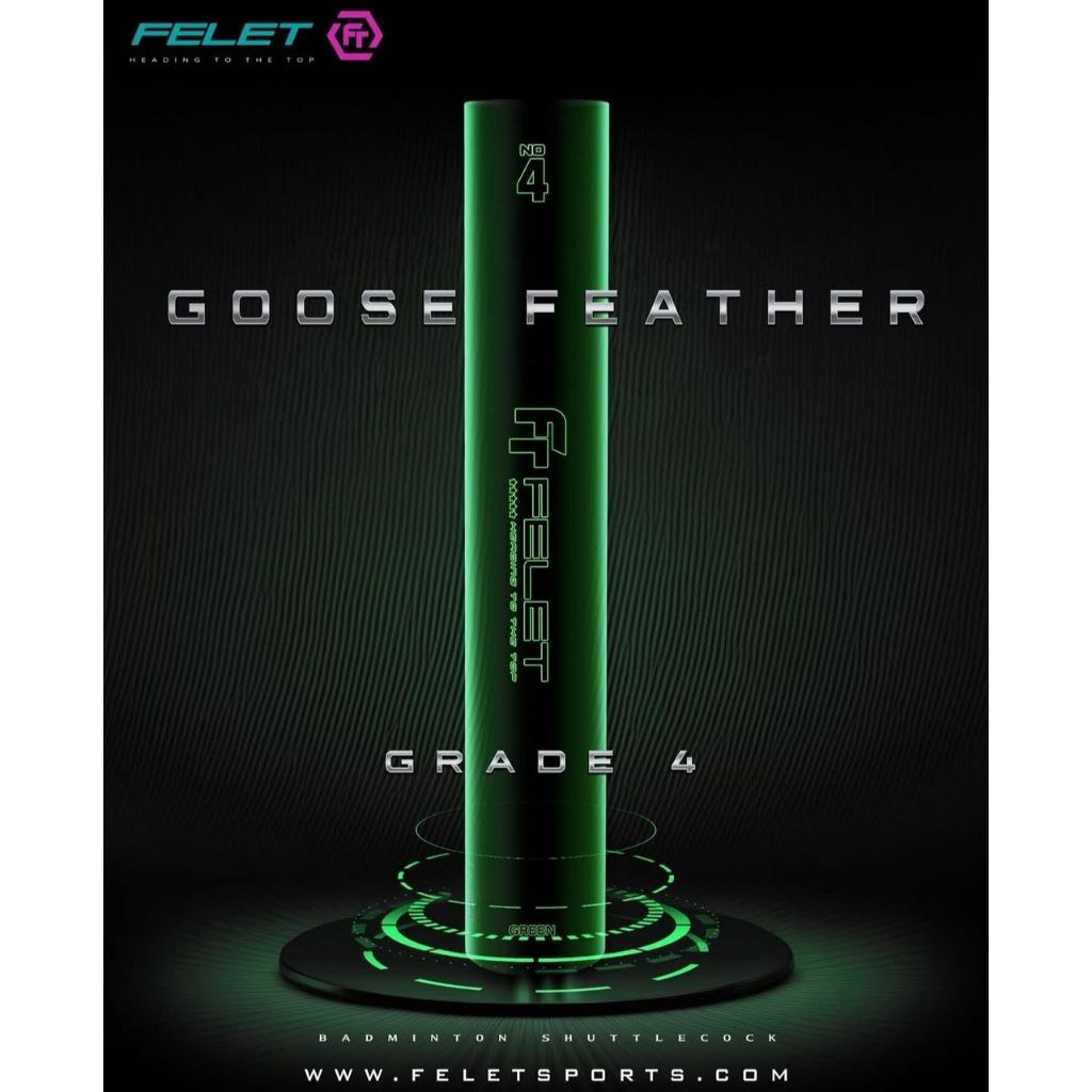 FELET Shuttlecock No.4 -Green(100% ORIGINAL)(NEW ARRIVAL) | Shopee Malaysia