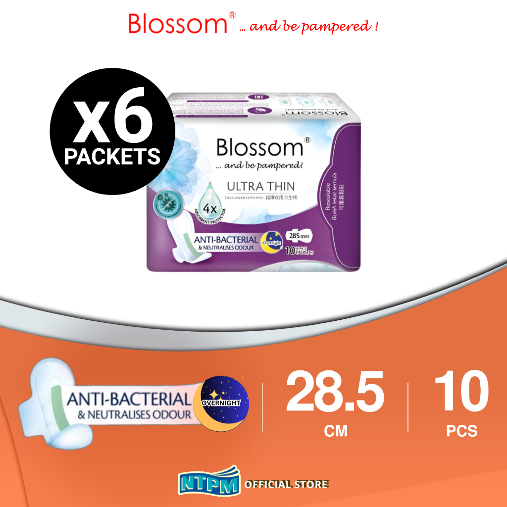 (BL02) Blossom Night Ultra Thin Wing 285mm (10's) x 6 Packets [INTIMATE ...