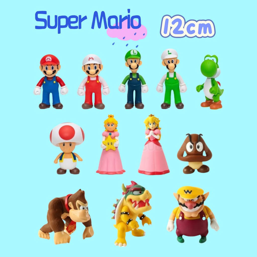 Nintendo Super Mario Bros Mario Luigi Yoshi Peach Captain Toad Donkey ...