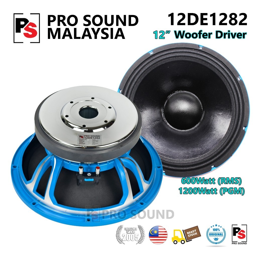 PS PRO SOUND 12DE1282 (1200W PGM 600W RMS) 12" Speaker Woofer Driver ...