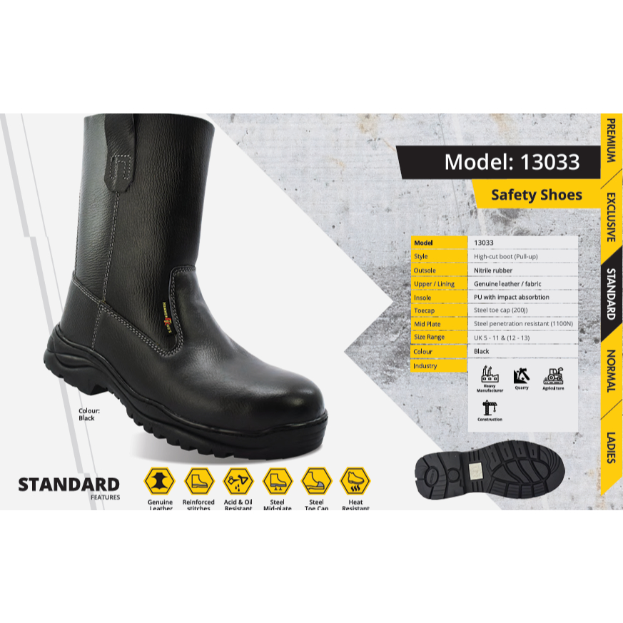 Hammer King Safety Shoes Standard 13033 | Shopee Malaysia