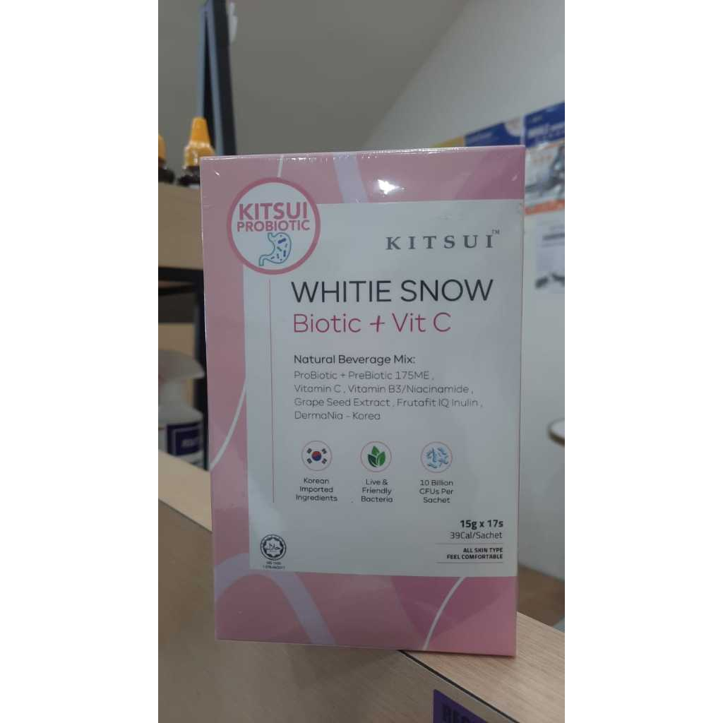 KITSUI PROBIOTIC WHITE SNOW BIOTIC + VIT C 15G X 17'S | Shopee Malaysia