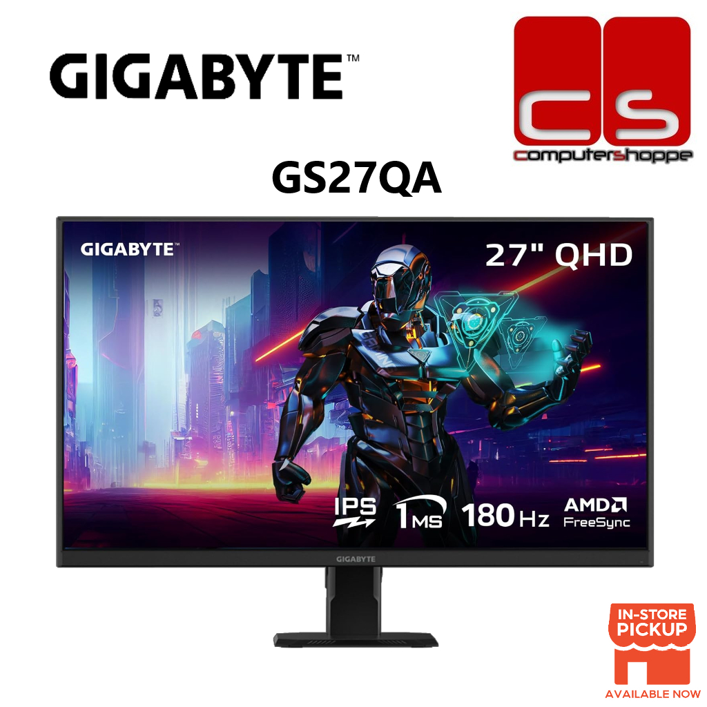 GIGABYTE GS27QA 27'' SS IPS QHD/ 2K 180HZ/ 1MS/AMD FREESYNC/HD+MI+DP ...