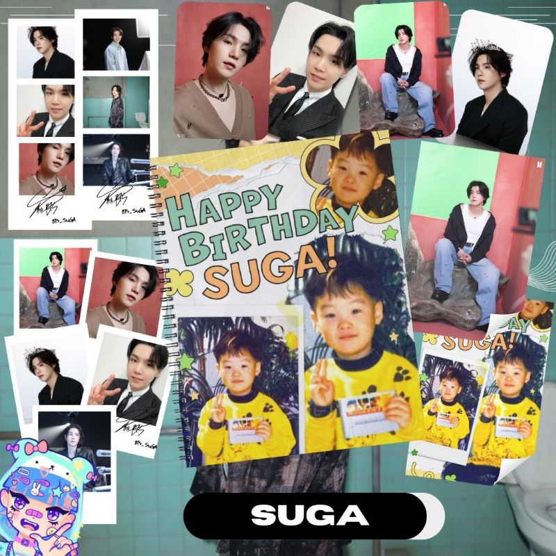 [SUGA] 2025 BDAY NOTEBOOK KPOP POSTER PHOTOCARD SUGA YONGI | Shopee ...