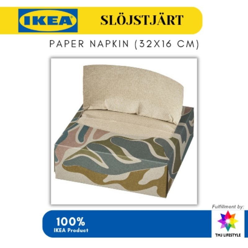 IKEA SLÖJSTJÄRT - Paper Napkin / Tissue 100pc (32x16 cm) | Shopee Malaysia
