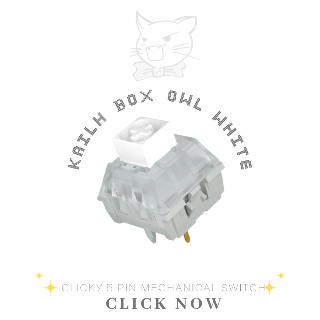 Kailh Box Owl White Click 5 Pin Clicky Switch for MX Mechanical Gaming ...