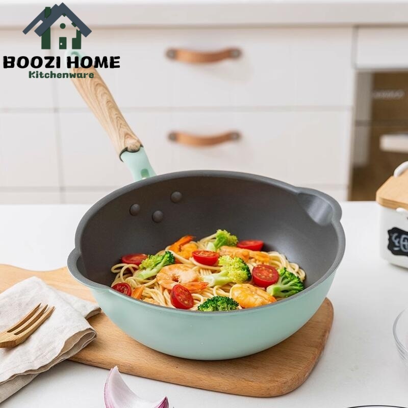 non-stick wok pan Periuk 24CM/28CM induction gas cooker Household ...