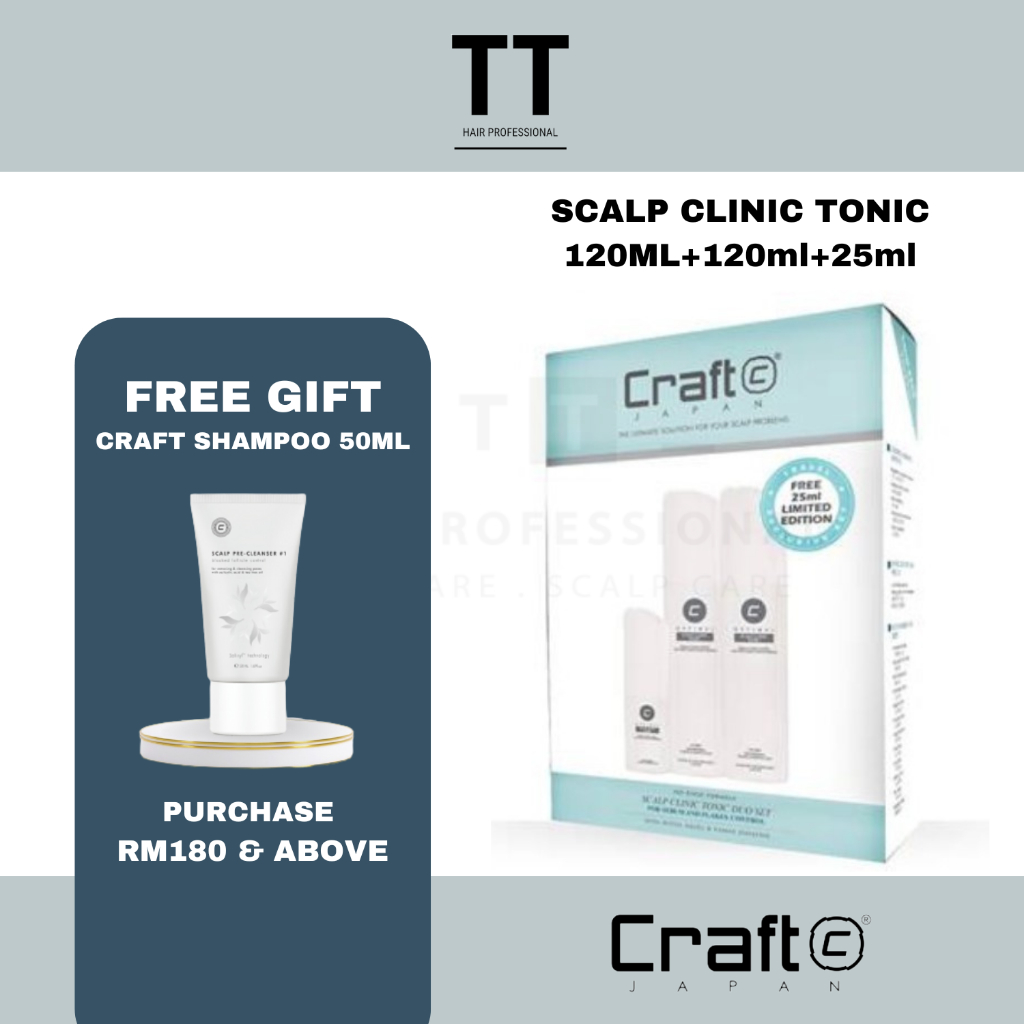 CRAFT SCALP CLINIC TONIC DUO SET FREE 25ml Tonic - FOR SEBUM & FLAKES ...