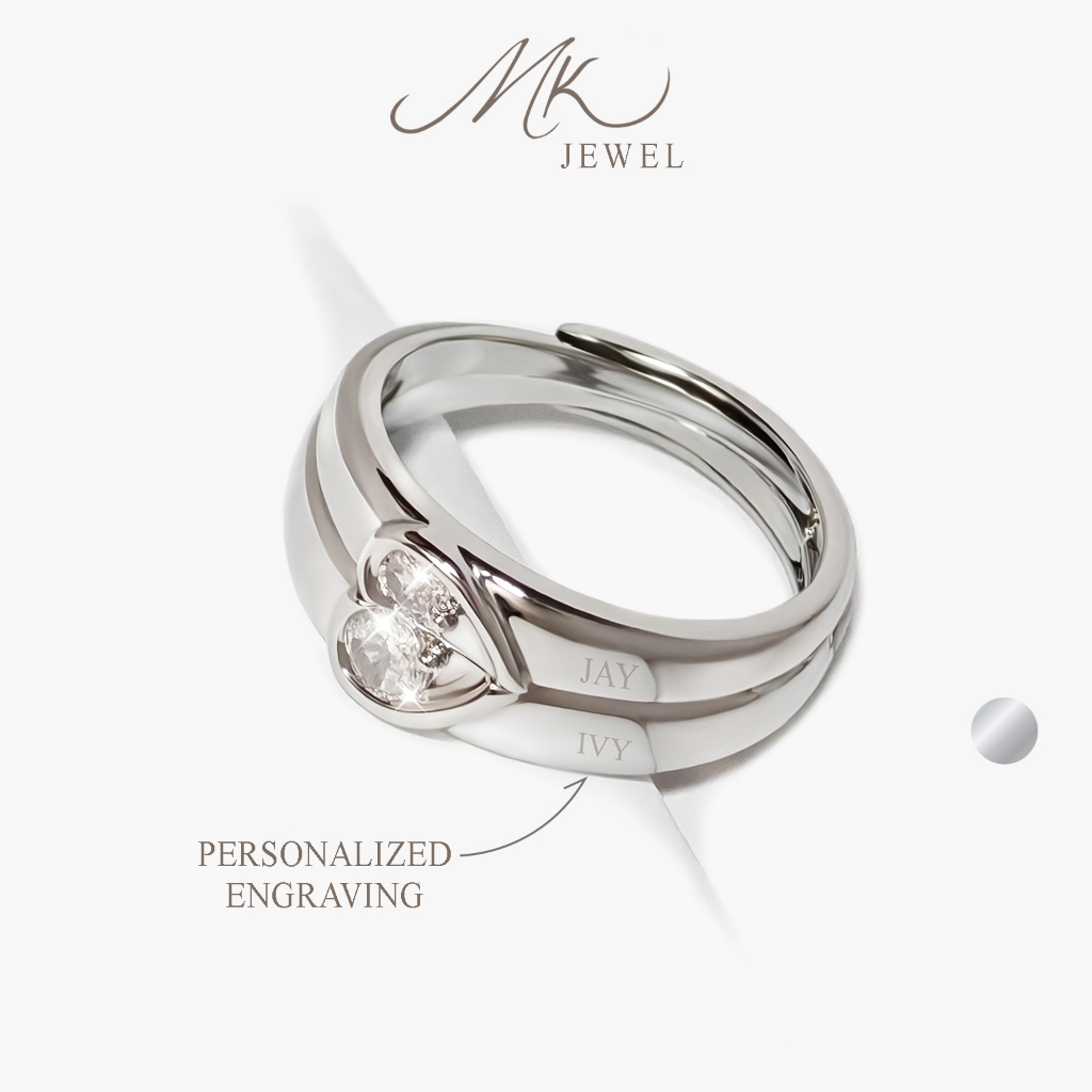 𝐌𝐊 𝐉𝐞𝐰𝐞𝐥 Promising Heart Ring [FREE ENGRAVING] | Shopee Malaysia
