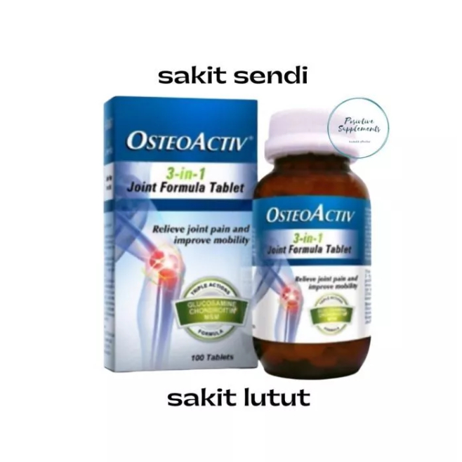 [HALAL] OsteoActiv Glucosamine Plus Chondroitin 100 Capsules | Shopee ...