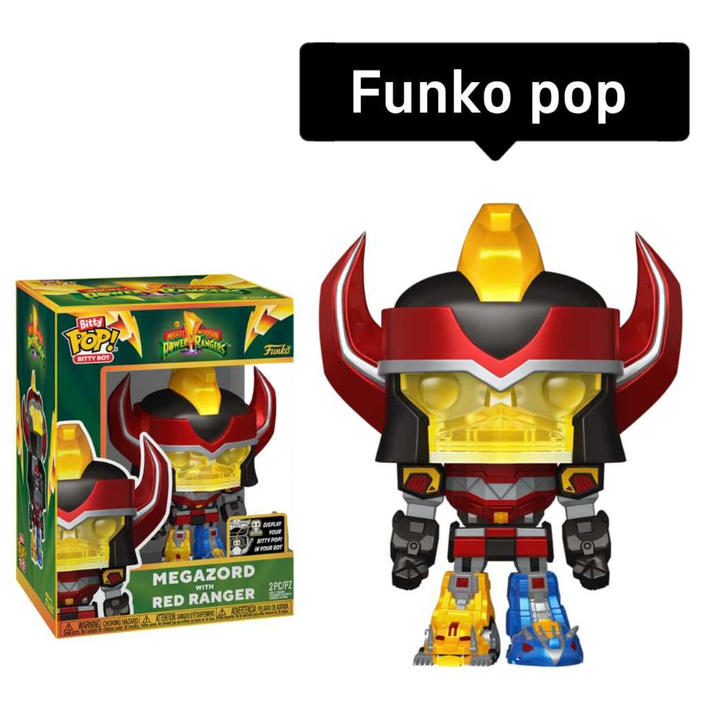 Original Funko Pop! Bitty Bot Power Rangers Megazord With Red Ranger ...
