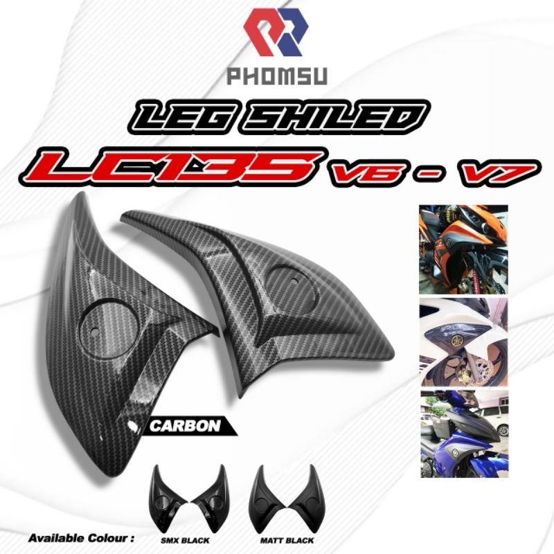 AIR SCOOP SIDE COVER CAP YAMAHA LC135 LC 135 NEW V6 V7 LEG SHIELD WITH ...