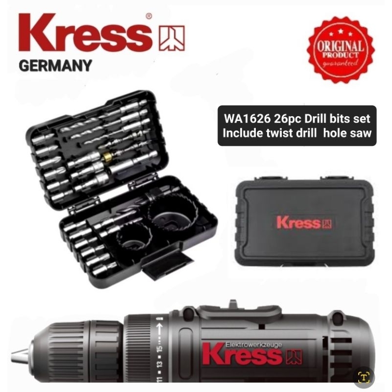 KRESS GERMANY WA1626 Accessories Box Electric Bit Cross Premium ...