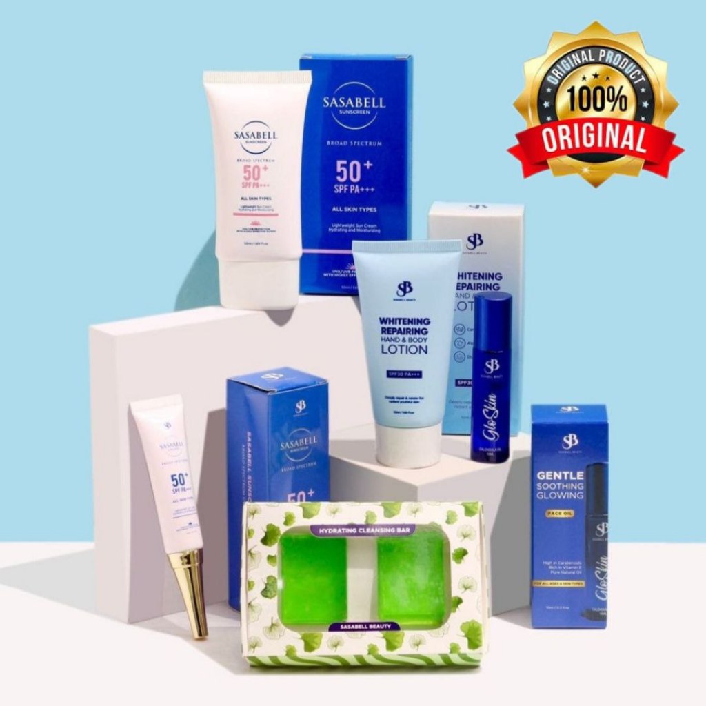 [ORIGINAL] SASABELL SKINCARE SUNSCREEN GLOSKIN FACE OIL SERUM CLEANSING ...