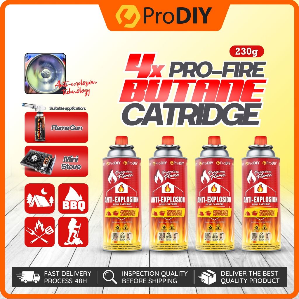 1pcs/4pcs Anti-Explosion Butane Gas Can Flame Gun Mini Camping Stove ...