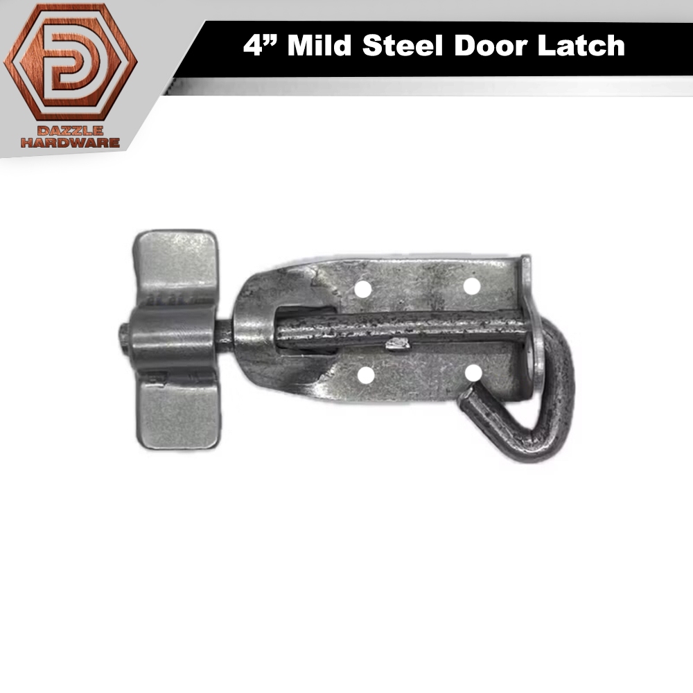 4" mild steel latch door latch pad bolt lock door barrel bolt welding ...
